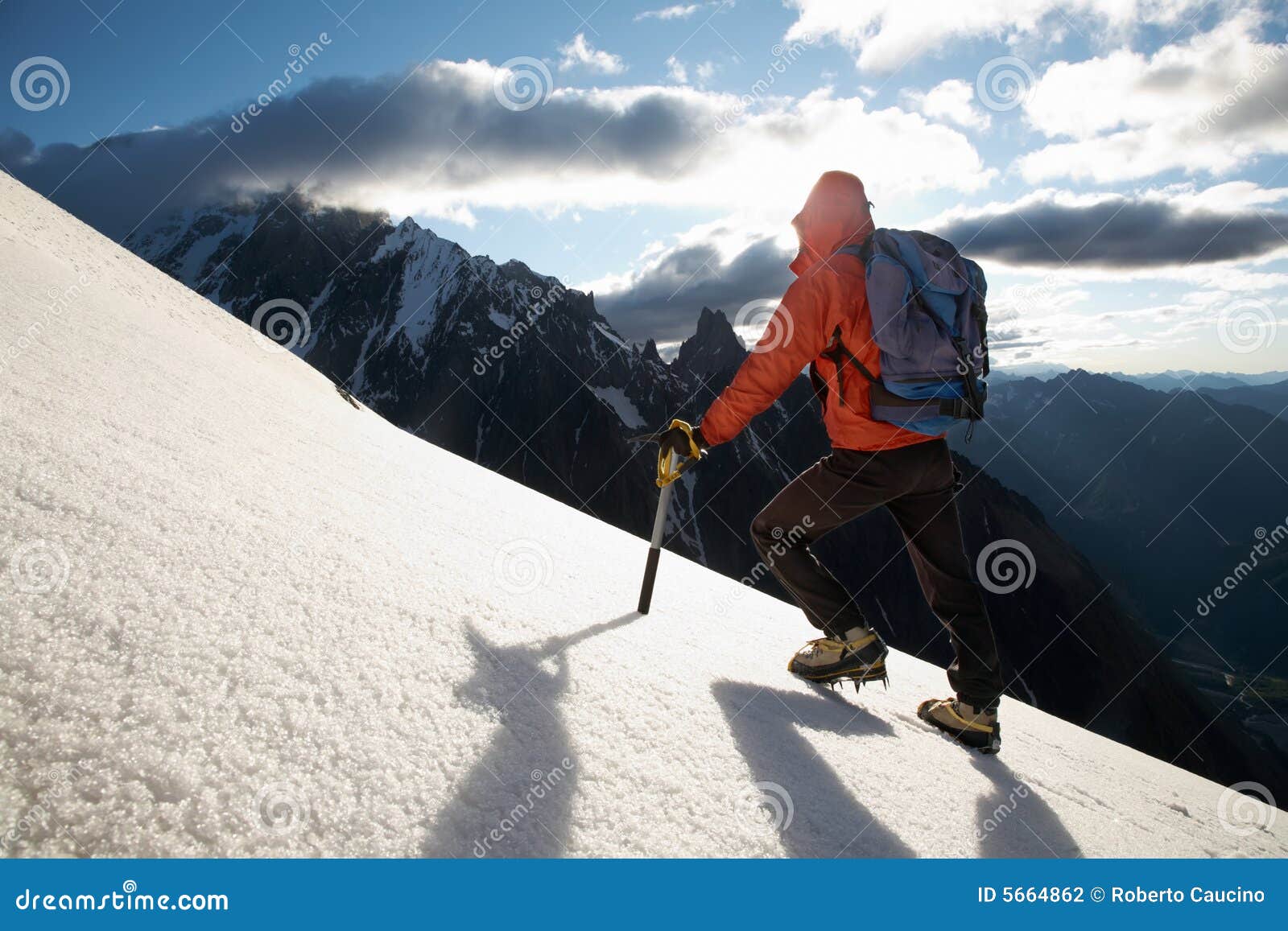 Mountain climber stock photo. Image of adventure, lonely - 5664862