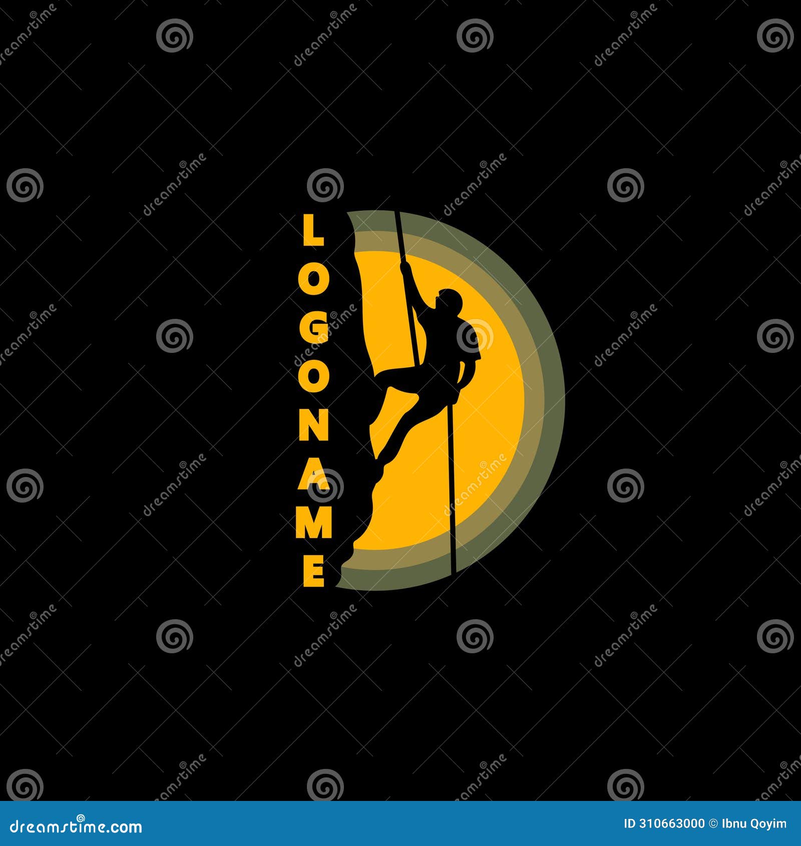 Mountain Climber Template Logo Design Stock Vector - Illustration of ...