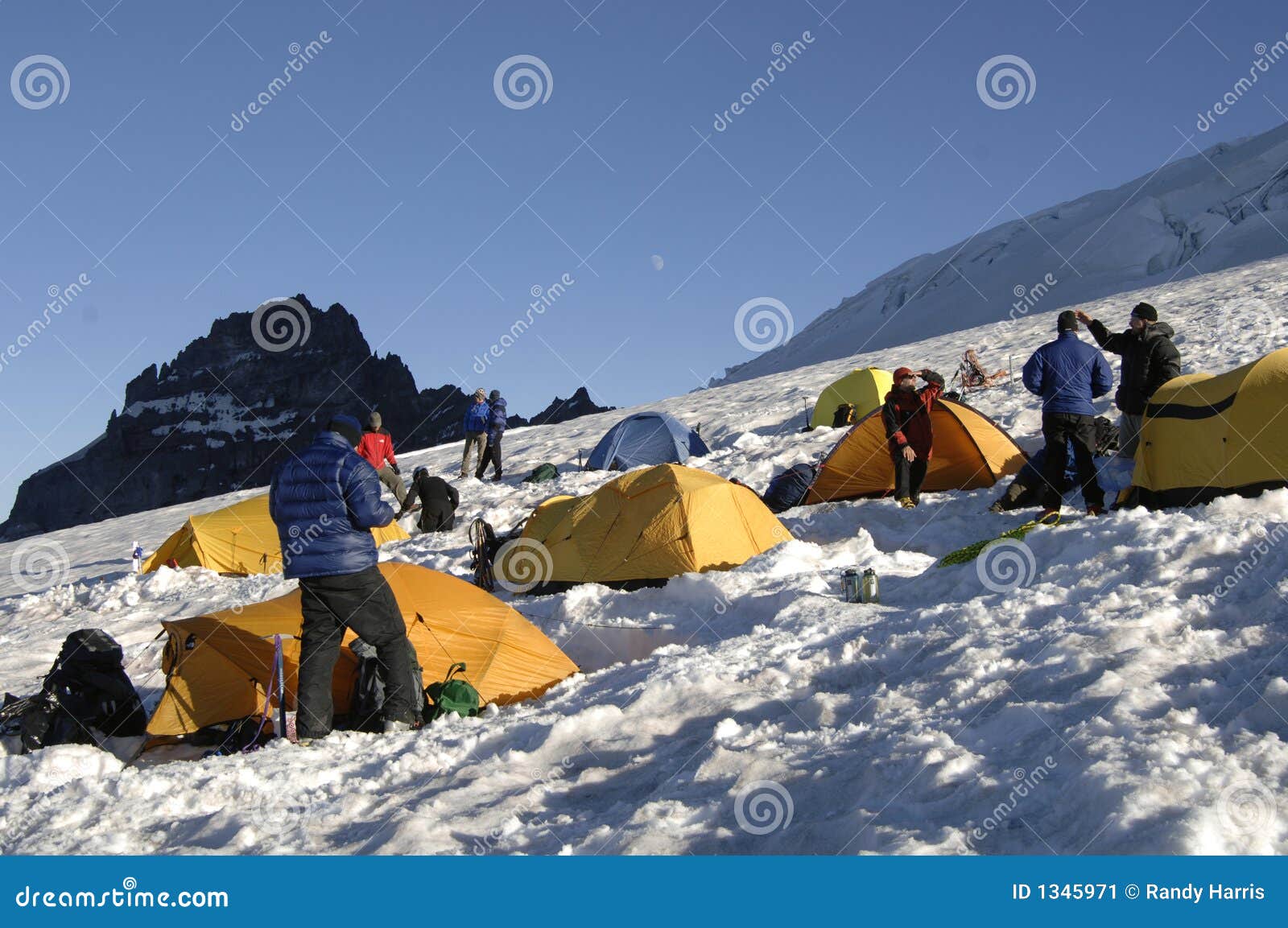 Mountain Climbers with Tents Editorial Photo - Image of backpacking ...