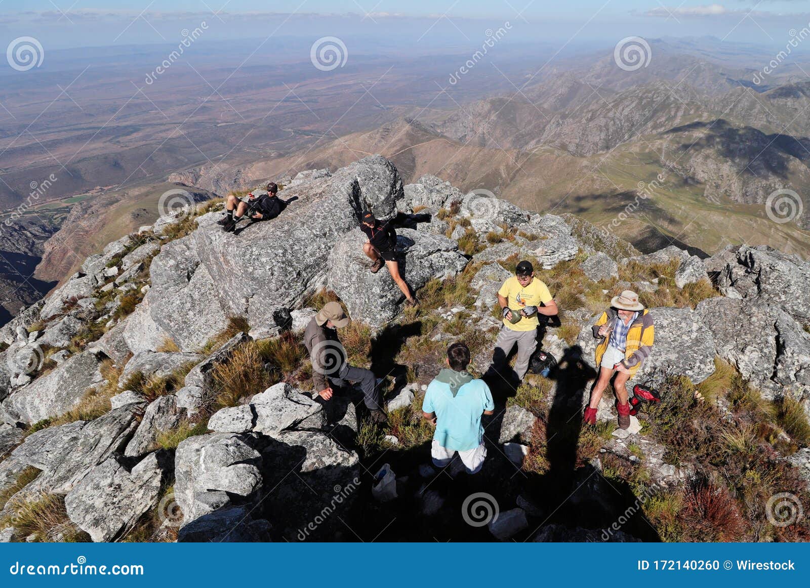 Mountain Climbers on Top of the Cockscomb Mountain Peak Editorial Image ...