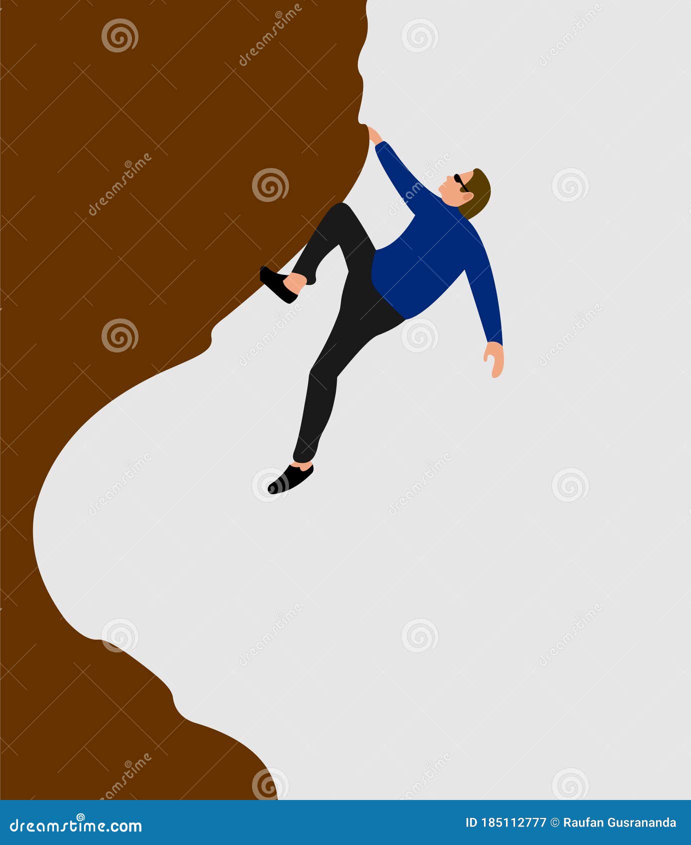 Mountain Climbing Illustration Design Concept Stock Vector ...