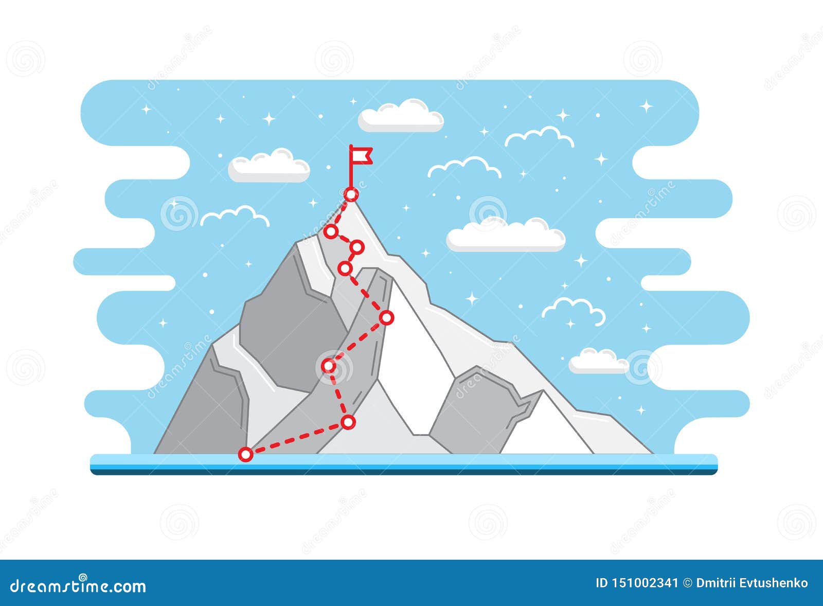 Mountain Climbing Route To Peak. Business Journey Path in Progress To ... Mountain Climbing Route To Peak. Business Journey Path in Progress To ...