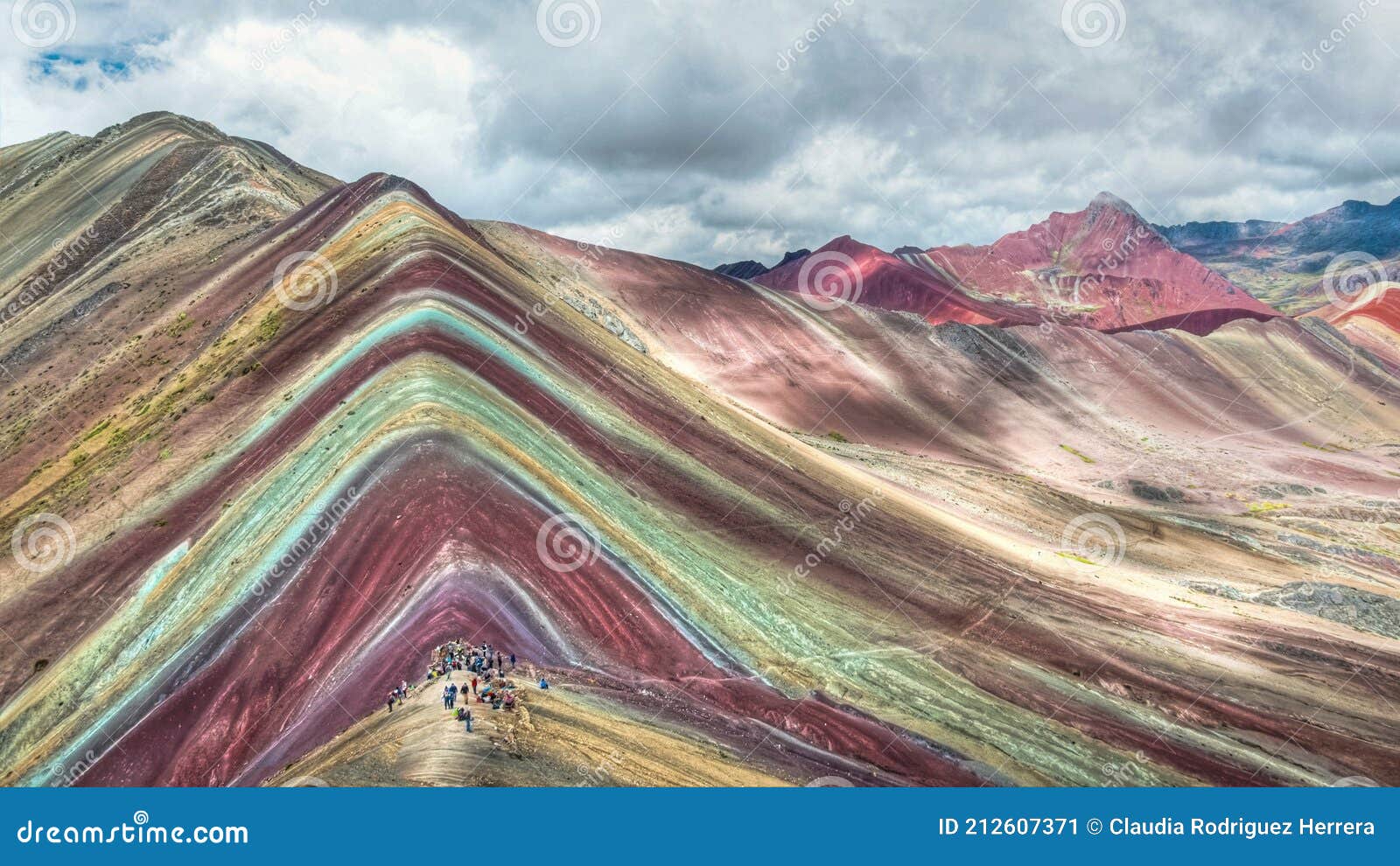 Mountain of colors stock image. Image of painting, terrain - 212607371