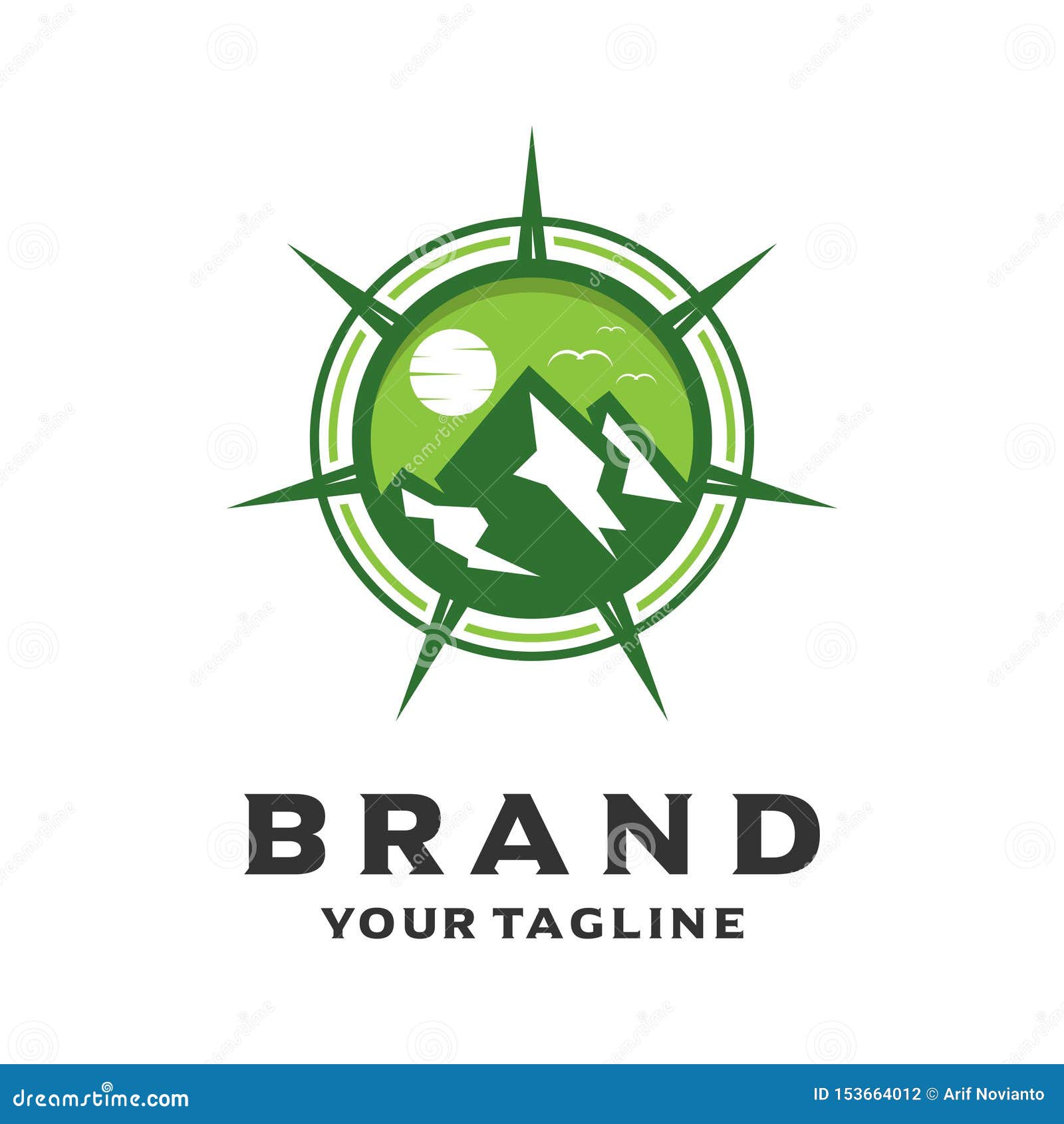 Mountain Compass Logo Design, Brand Identity Logos Designs Vector ...