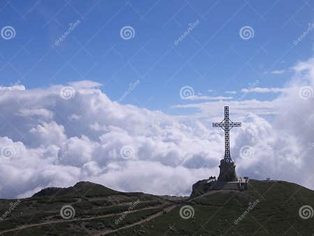 Mountain Cross stock photo. Image of clouds, landmarks - 157444
