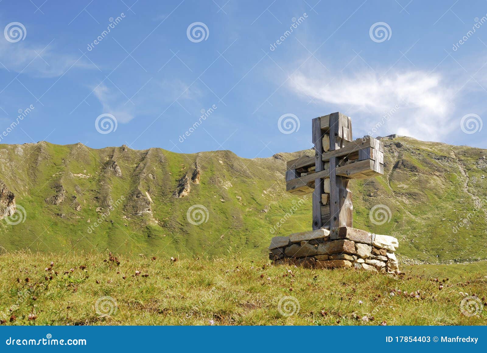 Mountain cross stock image. Image of peak, rock, alpine - 17854403