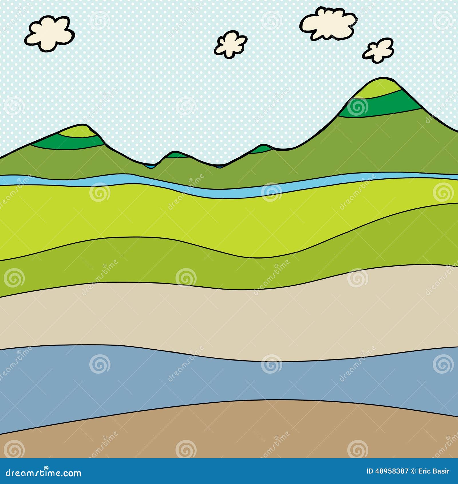 Mountain Cross Section Graphic Stock Illustration - Illustration of ...