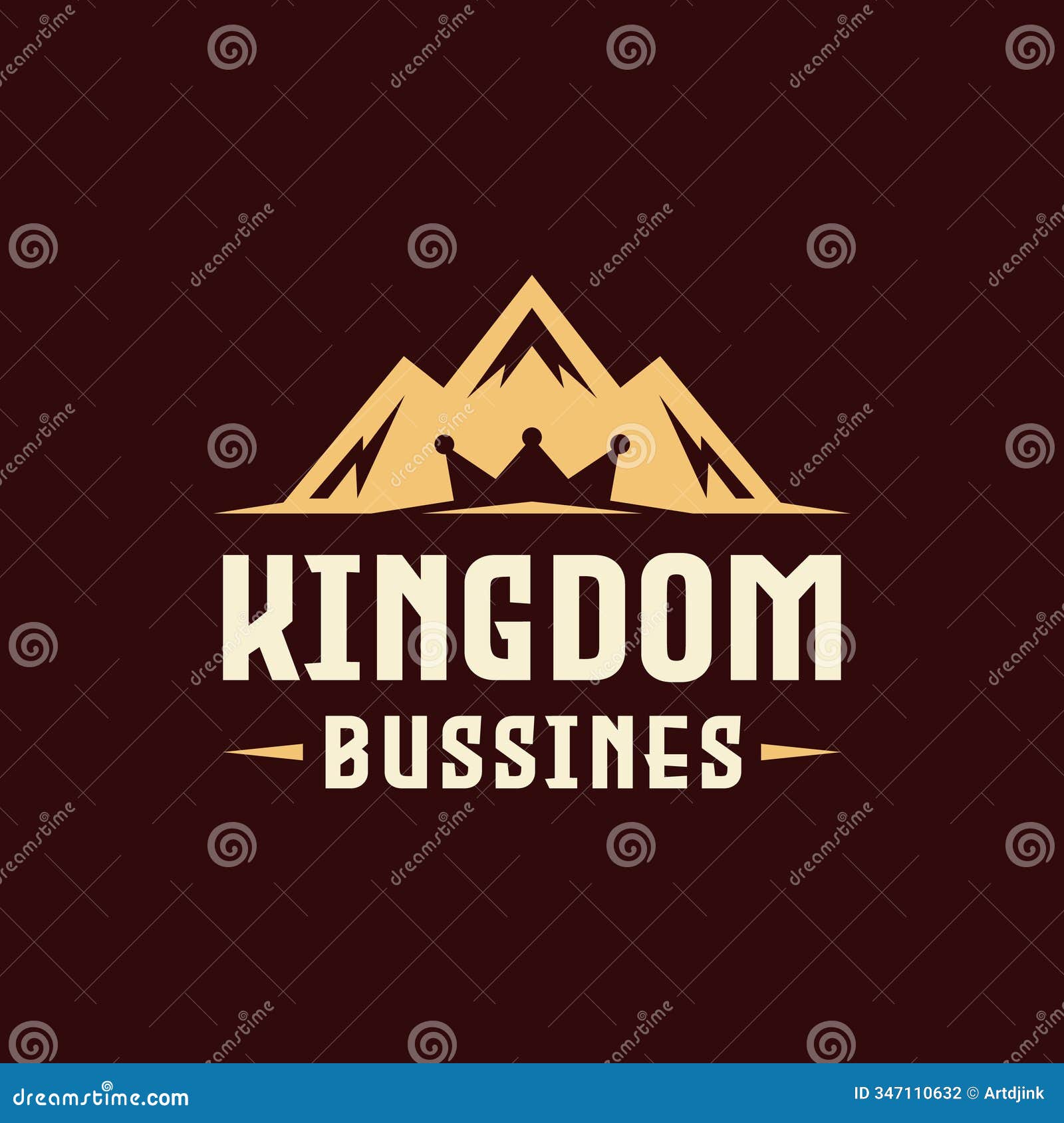 Mountain Crown Logo Luxury Modern Vector Design Stock Illustration ...