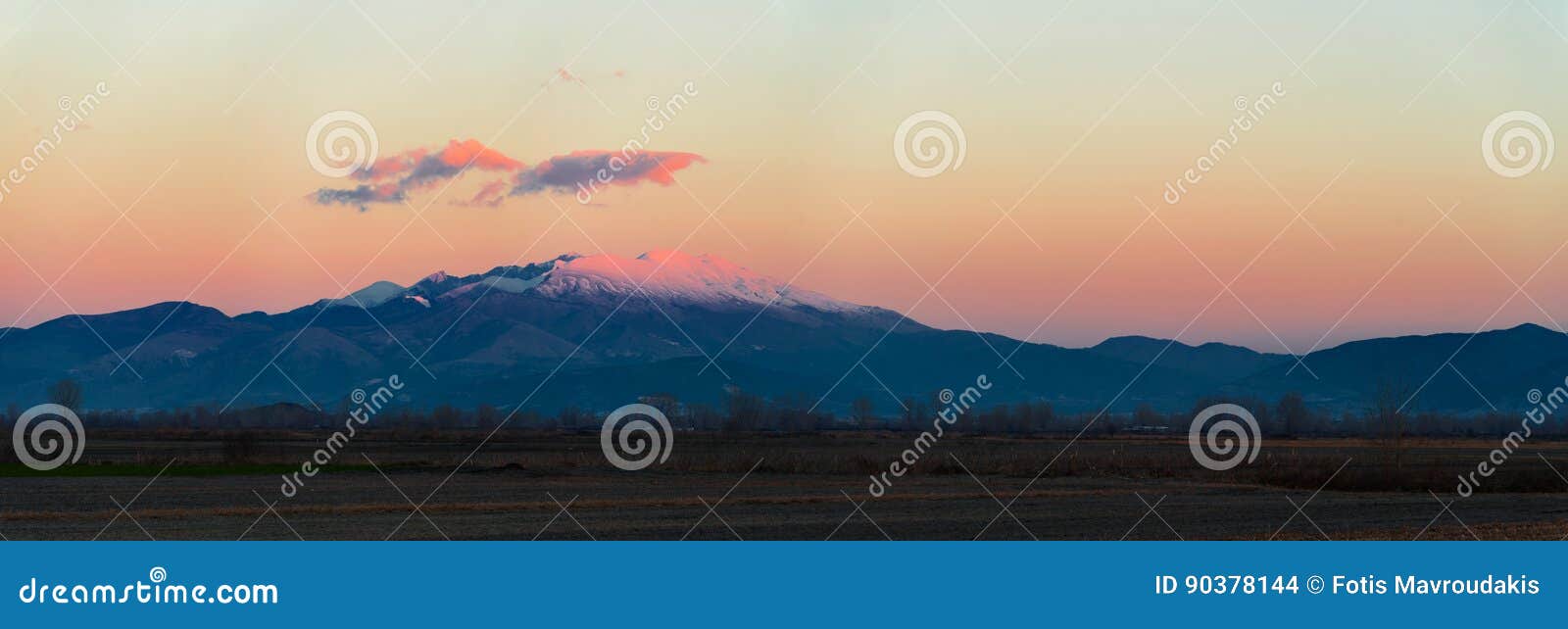 Mountain at dawn stock photo. Image of ecology, morning - 90378144