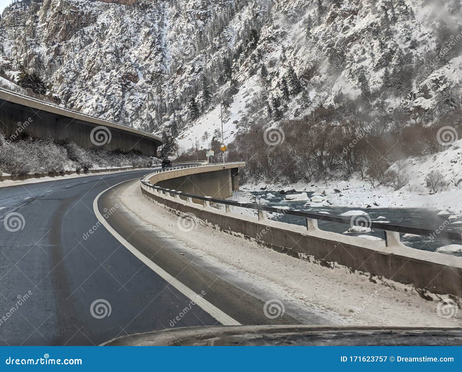 Mountain Drive in the USA stock image. Image of mountain - 171623757