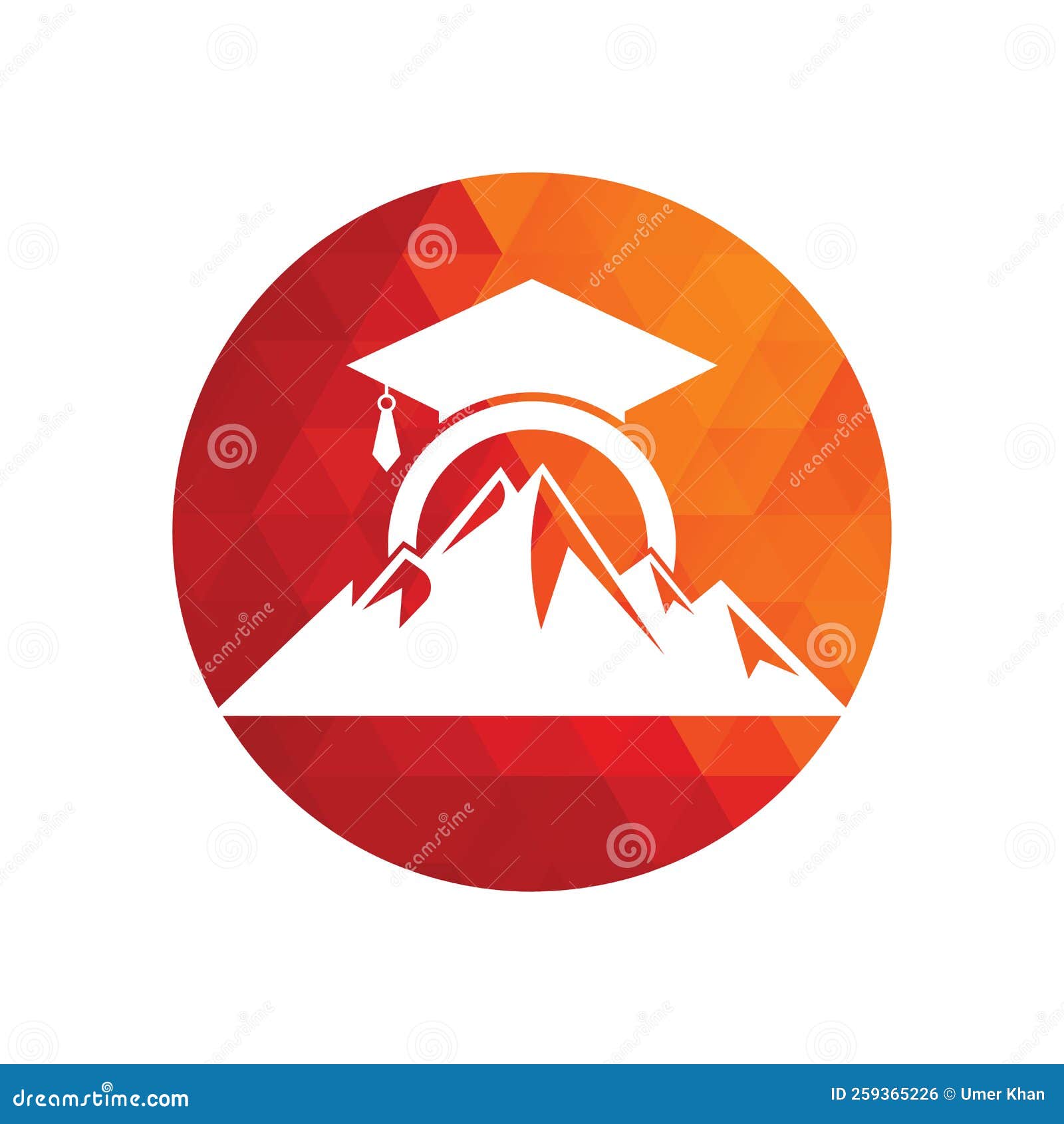 Mountain Education Logo Design Icon Template. Stock Vector ...