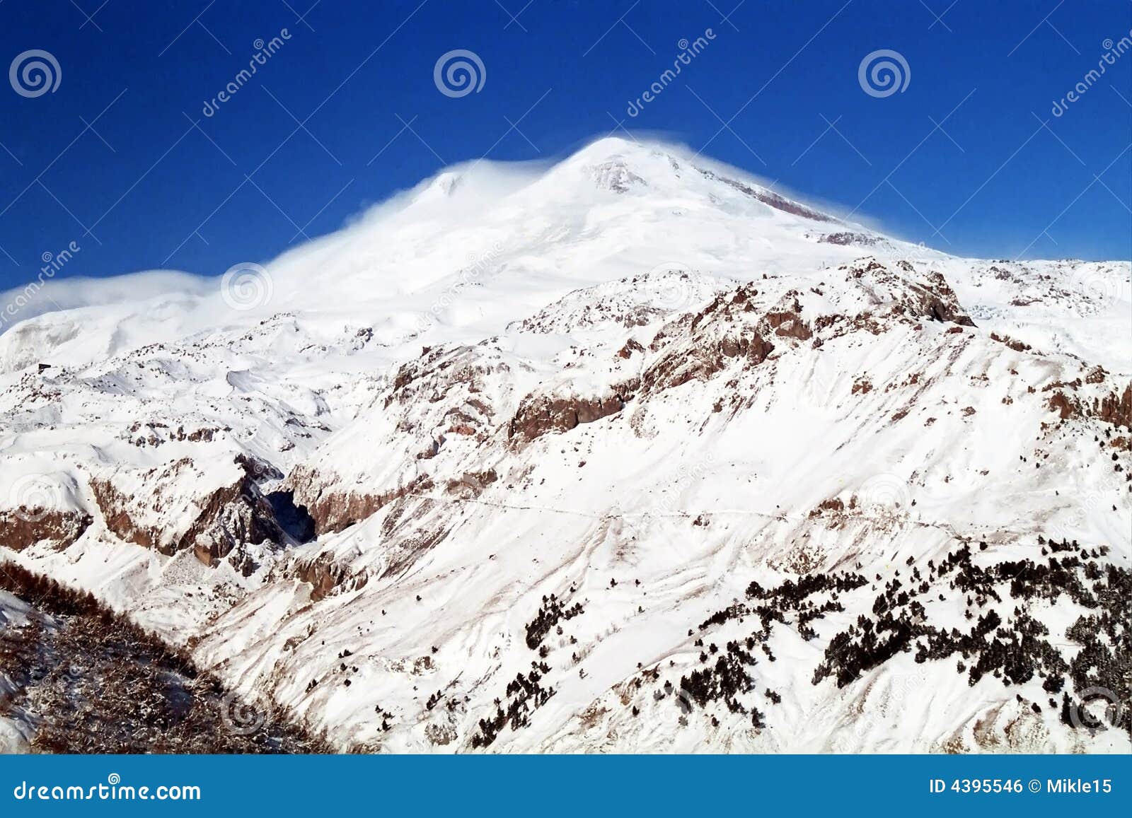 Mountain Elbrus. stock photo. Image of water, russia, parkland - 4395546
