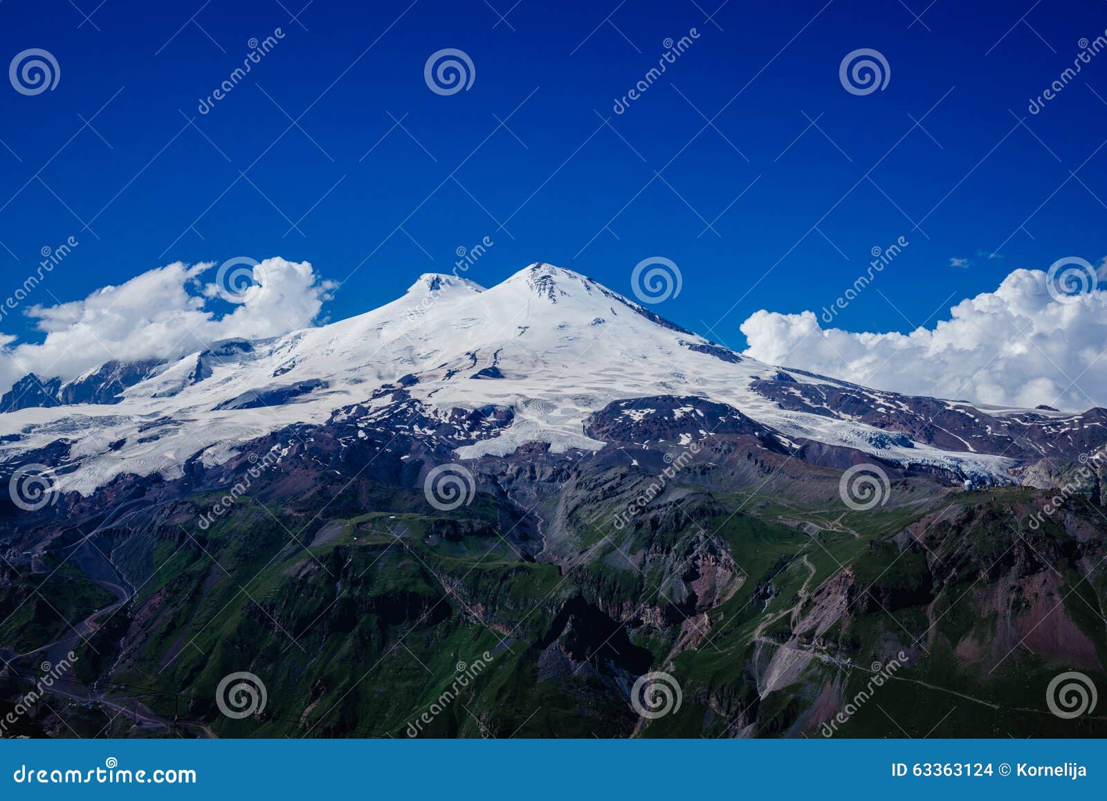 Mountain of Elbrus stock photo. Image of range, outdoors - 63363124