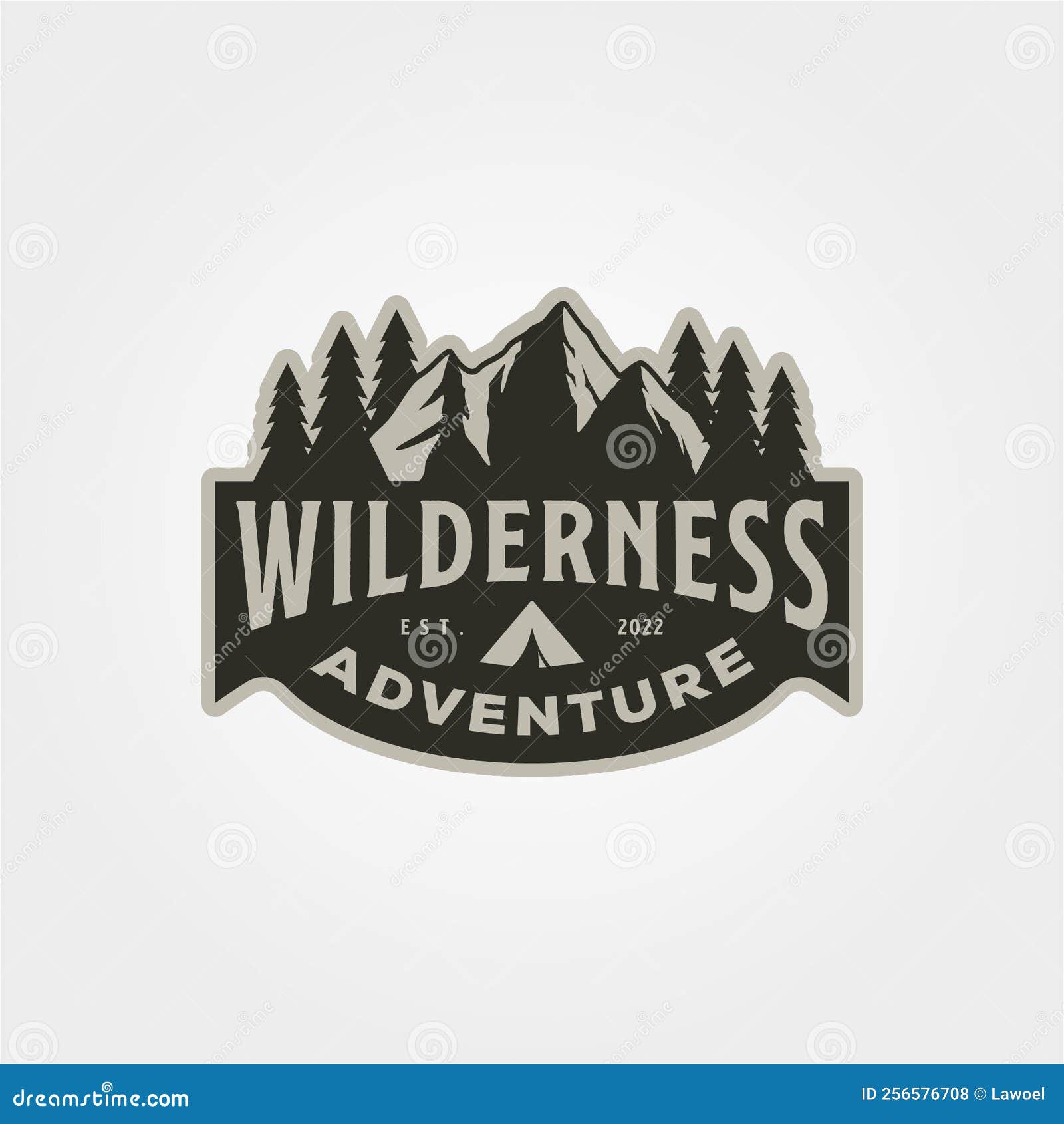 Mountain Emblem Logo Design, Adventure Camp Vector Illustration Design ...