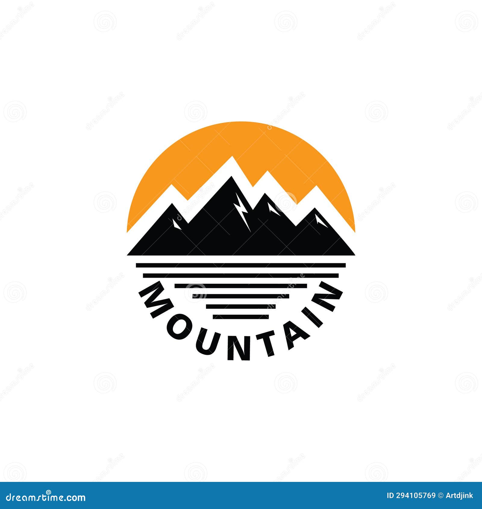 Mountain Emblem Logo Vector Design Graphic Stock Vector - Illustration ...