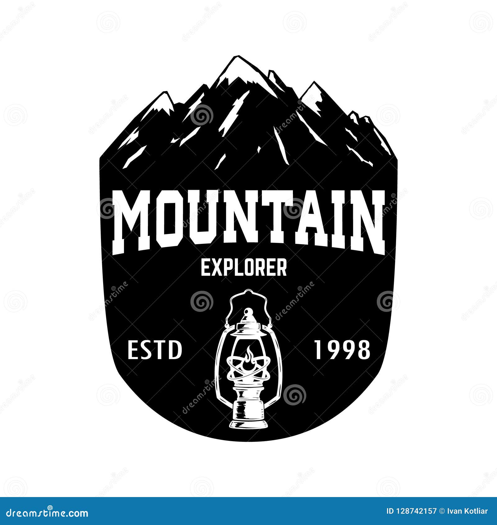 Mountain Explorer. Emblem Template with Rock Peak. Design Element for ...