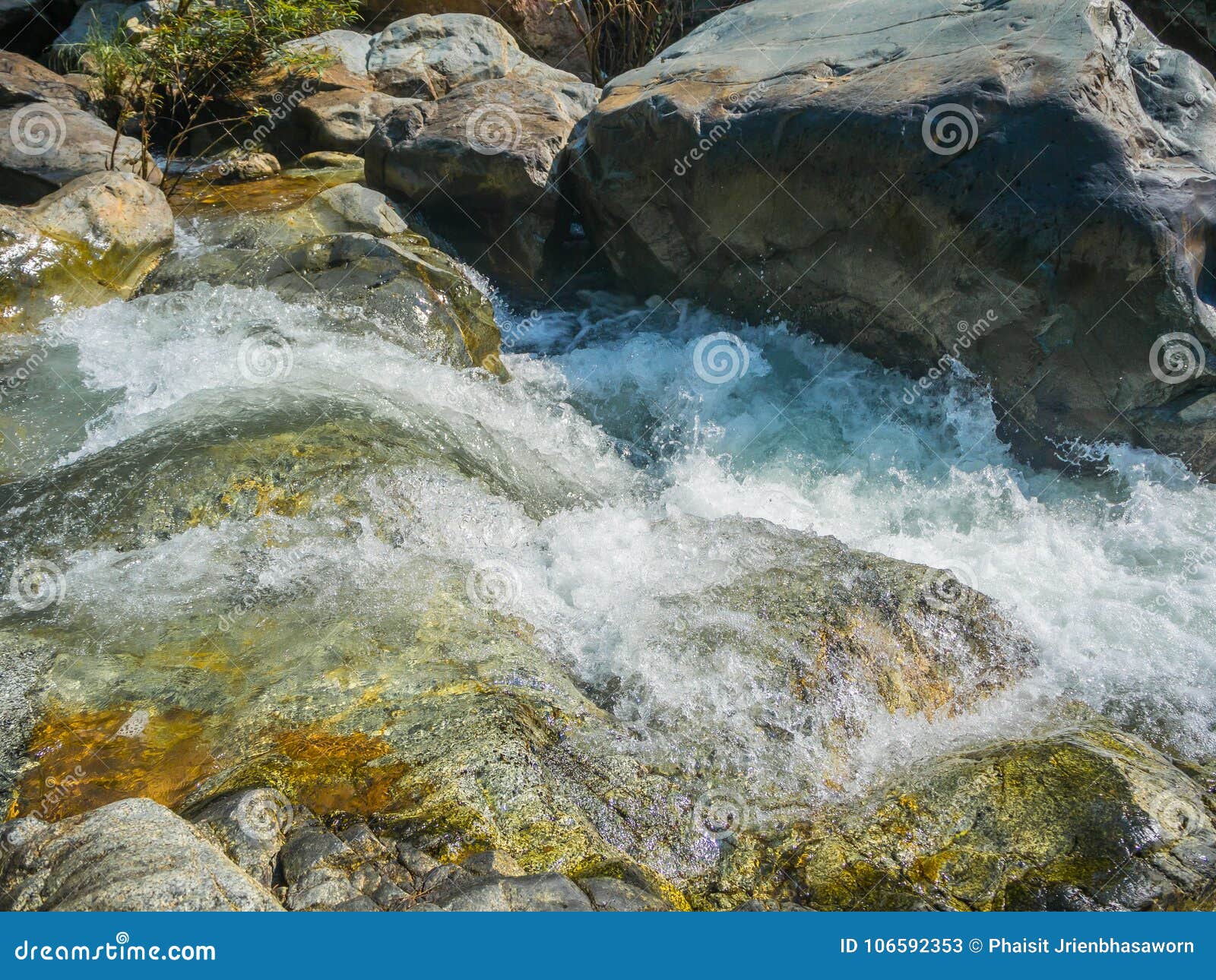 Mountain Fast Flowing River Stream of Water in the Rocks Stock Image ... Mountain Fast Flowing River Stream of Water in the Rocks Stock Image ...