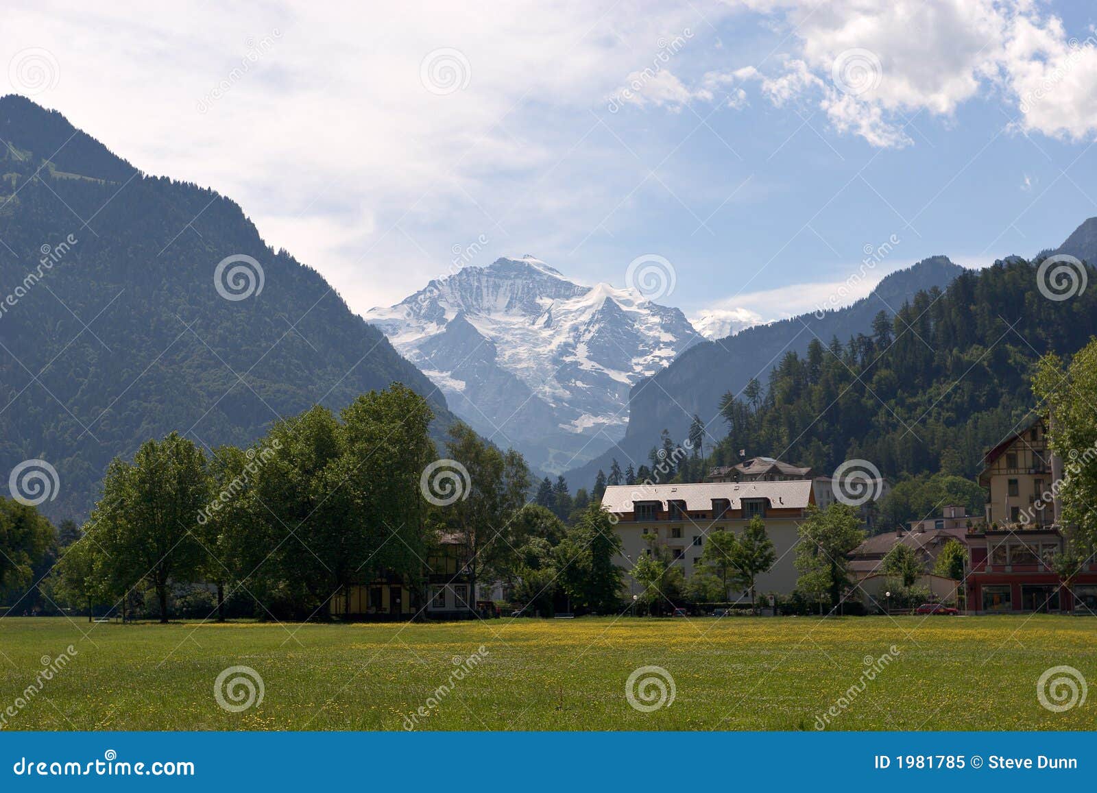 Mountain and field stock image. Image of clouds, glaciers - 1981785