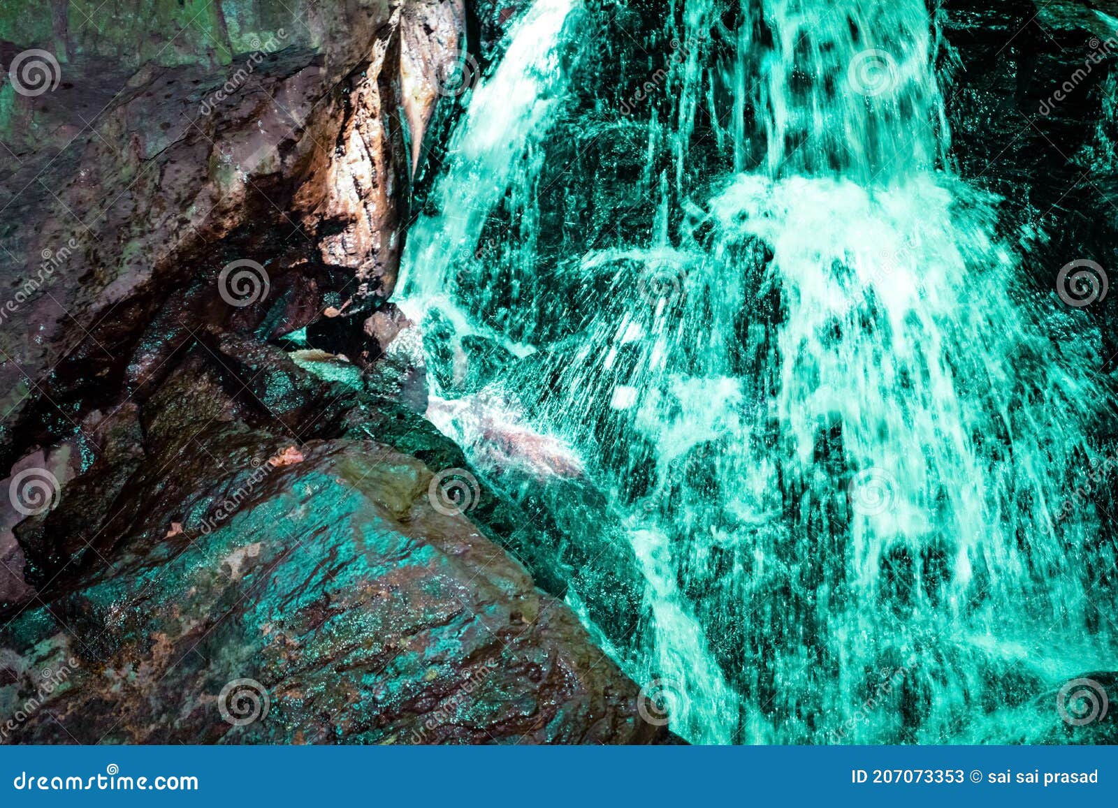 Mountain with Flowing Water Beautiful Place Stock Image - Image of ...