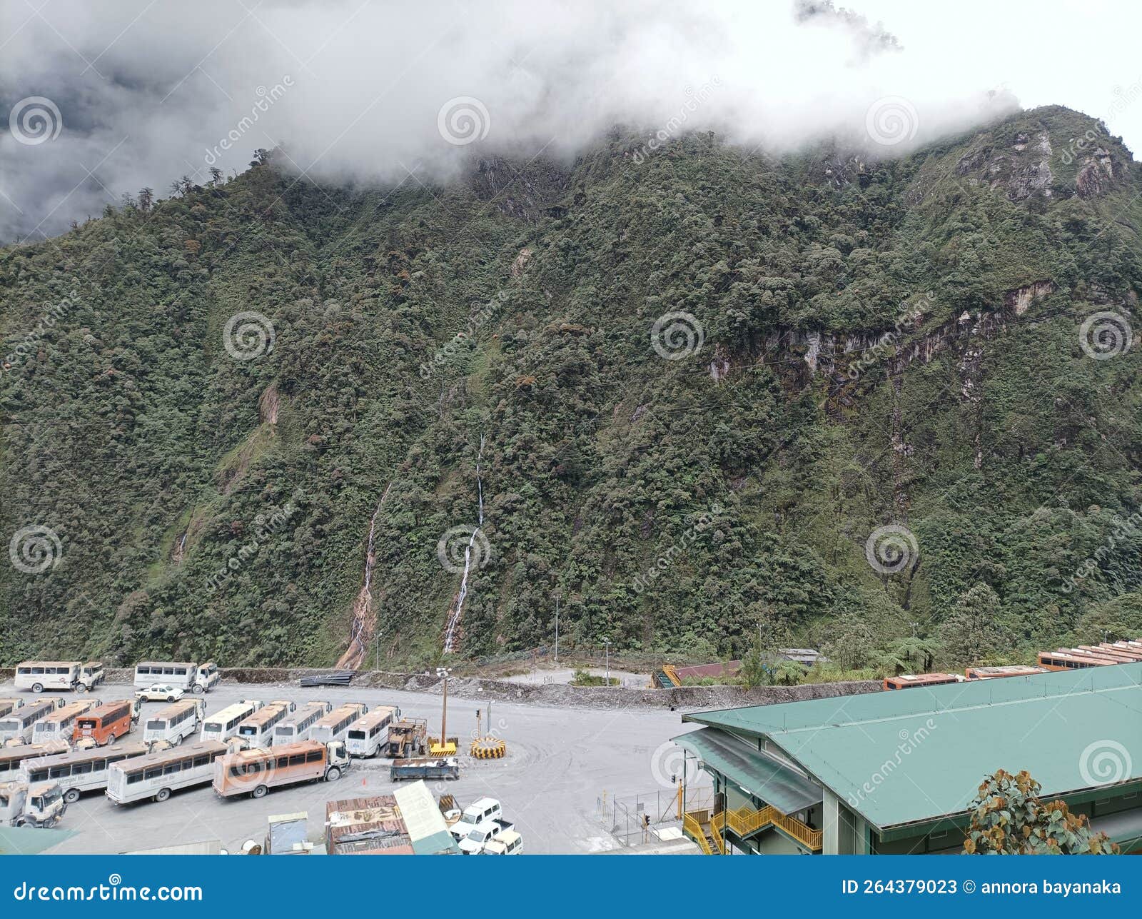 Mountain Fog and Cloudy Cold Weather without Sun Stock Image - Image of ...