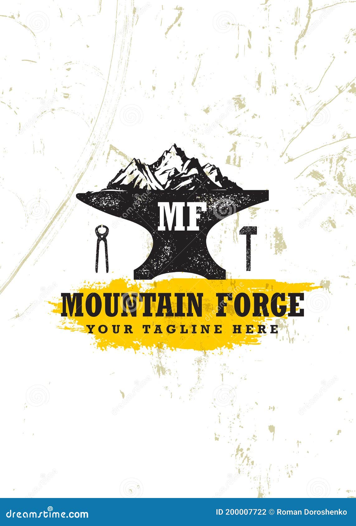 Forge, Blacksmith Logo Or Label. Blacksmithing Set Of Icons Cartoon ...