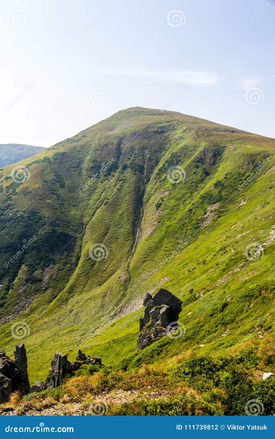 Mountain in the Form of a Triangle. the Cone-shaped Mountain Stock ...