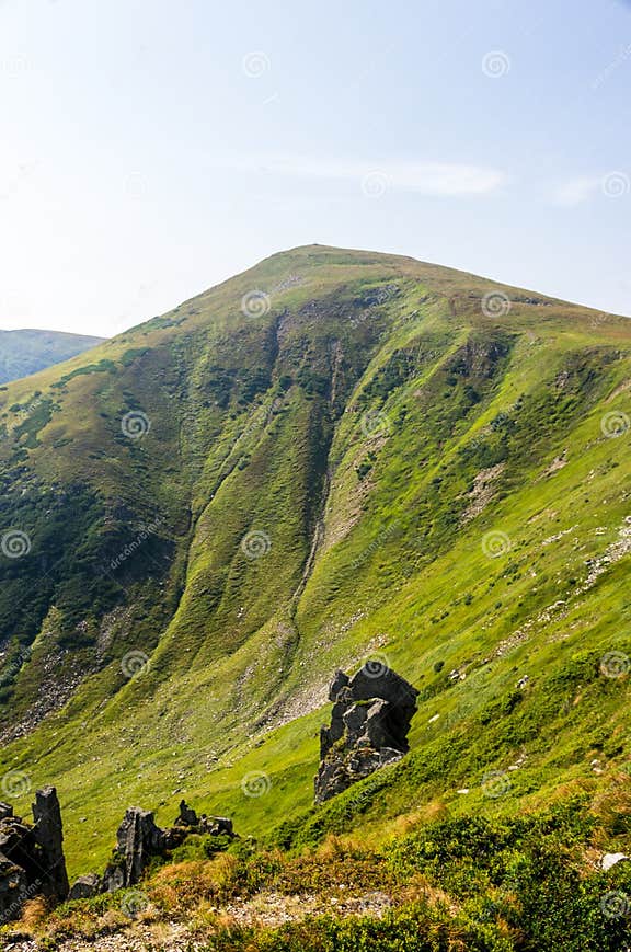 Mountain in the Form of a Triangle. the Cone-shaped Mountain Stock ...
