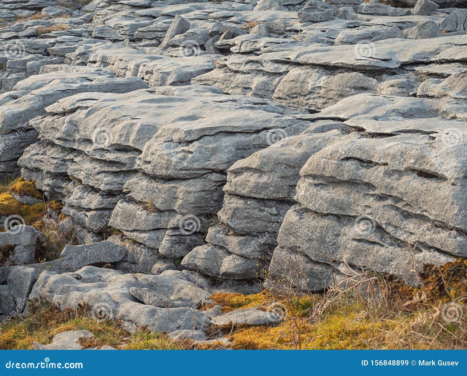 Mountain Formation in Burren National Park Ireland, Stone Structure and ...
