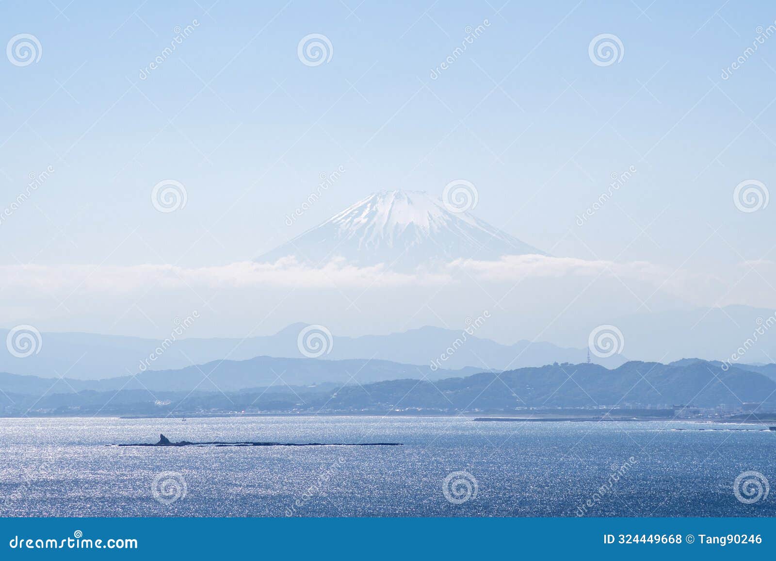 Mountain Fuji Far Away, Viewing from Enoshima Stock Photo - Image of ...