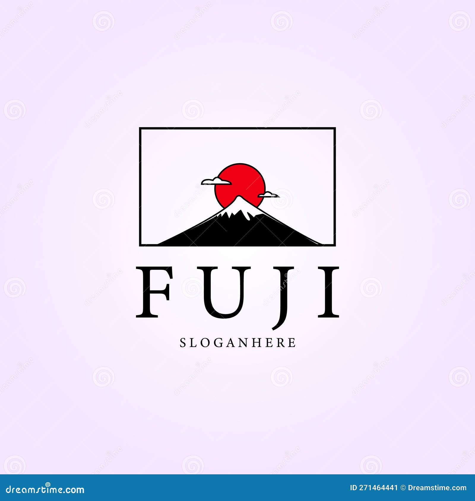 Mountain Fuji Japan Logo Vector Illustration Design Stock Vector ...