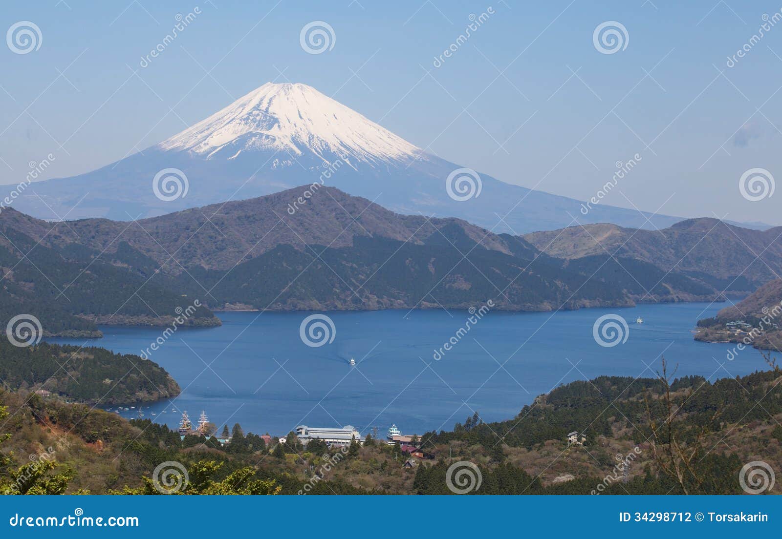 Mountain Fuji in spring stock photo. Image of clear, asian - 34298712