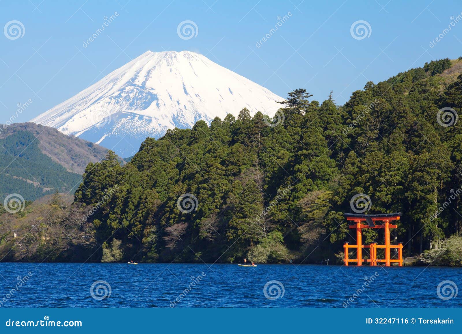 Mountain Fuji in spring stock photo. Image of covered - 32247116