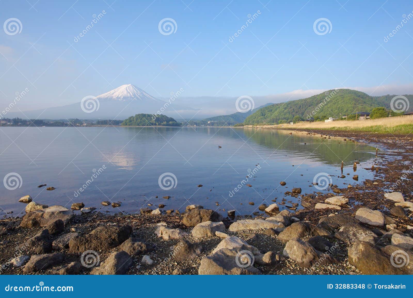 Mountain Fuji stock photo. Image of clear, orange, mountain - 32883348