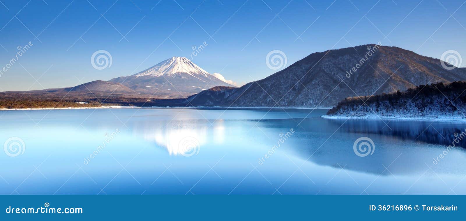 Mountain Fuji in winter stock photo. Image of peak, clear - 36216896
