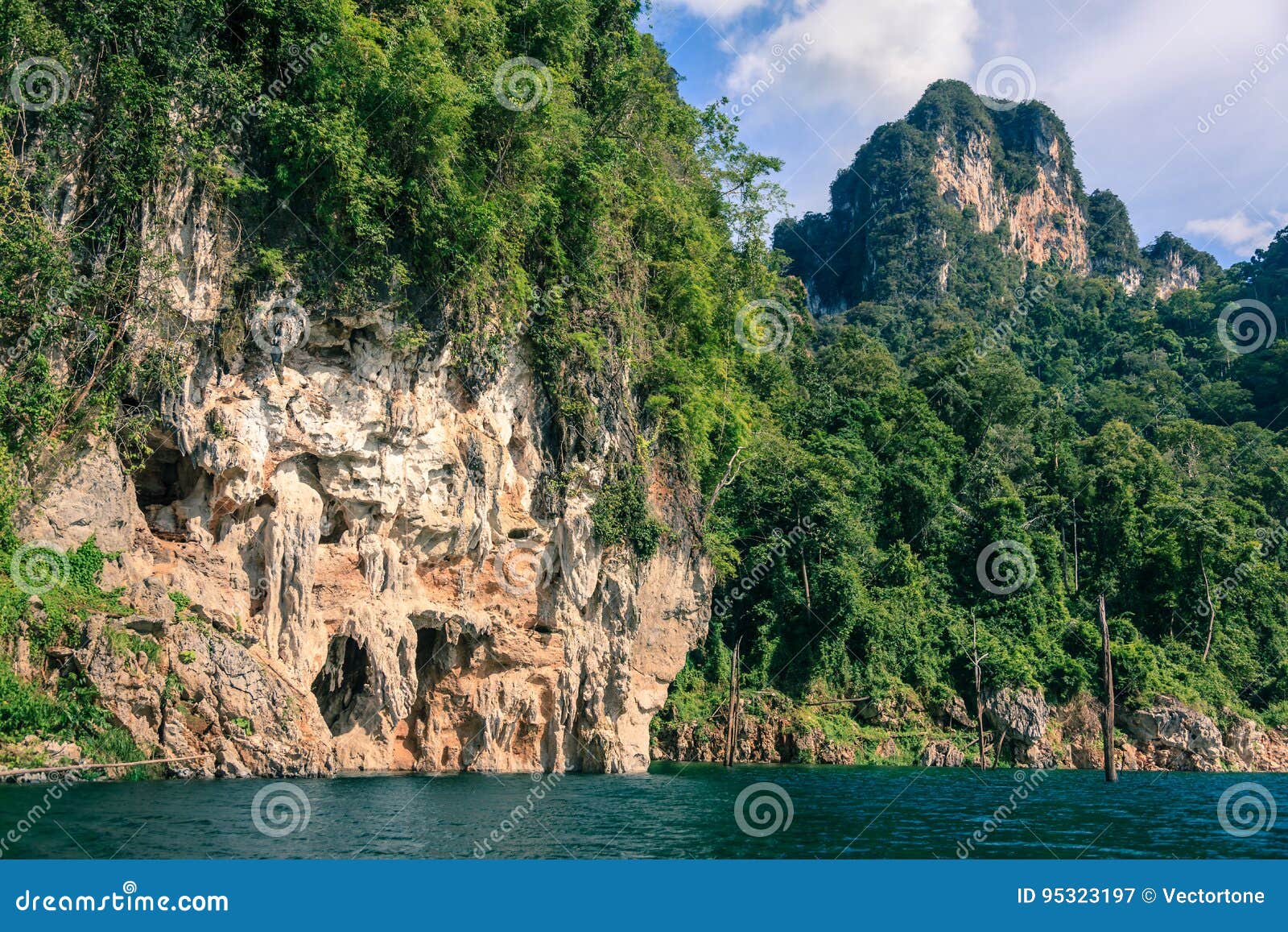 Mountain Full of Green Tree and Cliff. Stock Image - Image of relax ...
