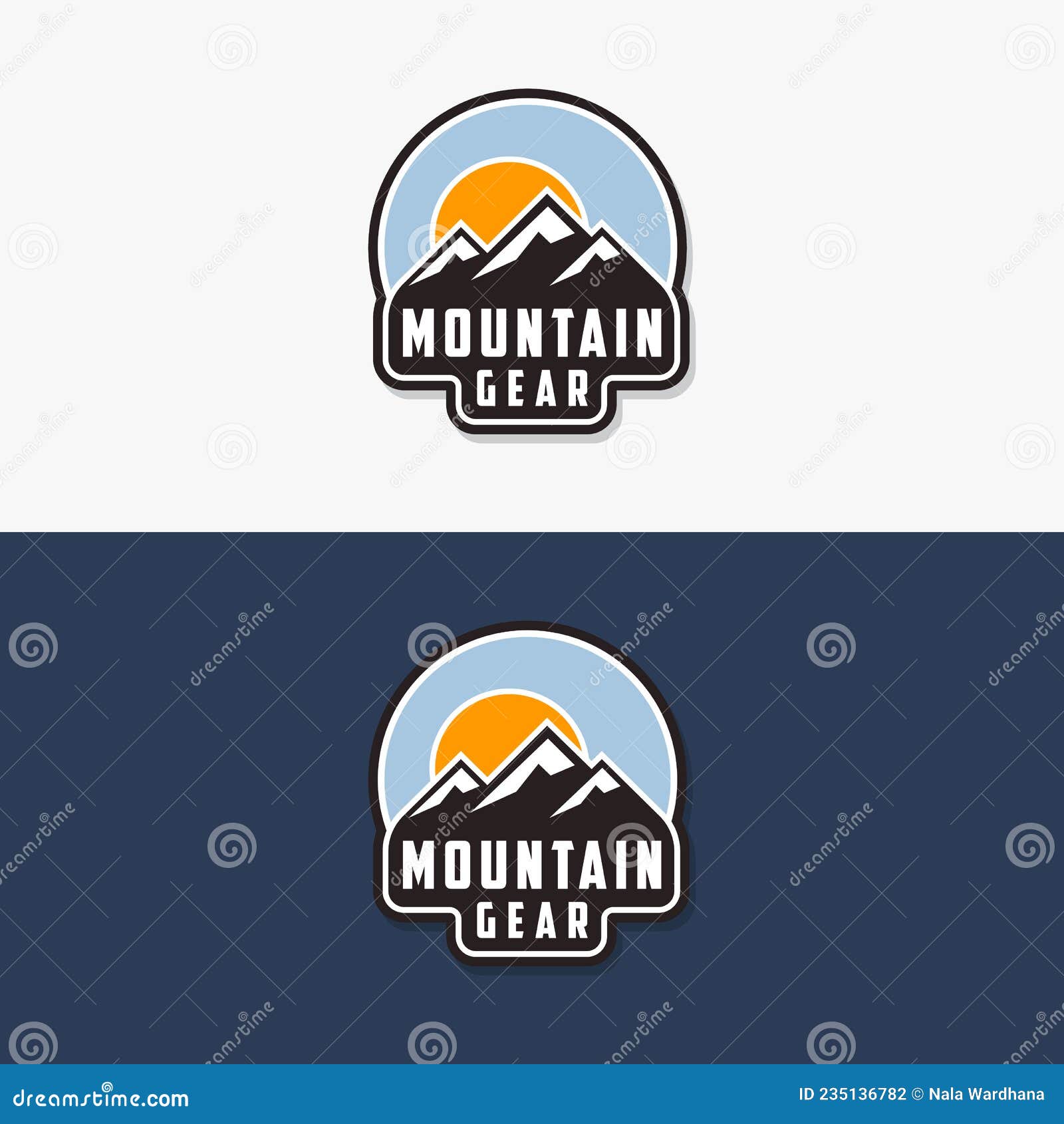 Mountain Gear Logo Template Vector Image Stock Illustration ...