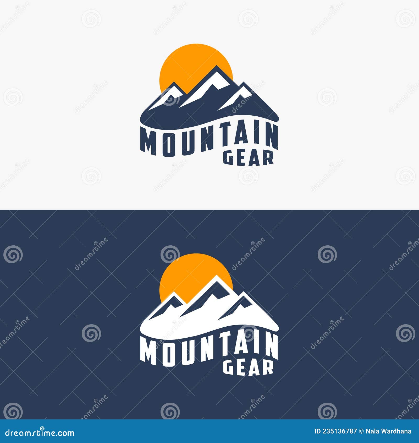 Mountain Gear Logo Template Vector Image Stock Illustration ...