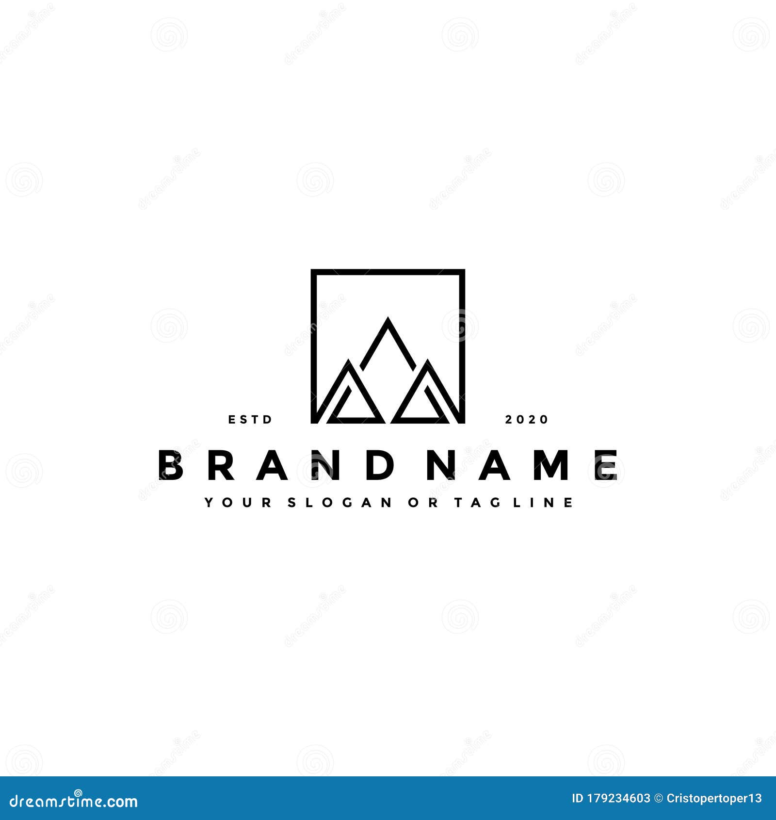 Mountain Geometric Logo Design Vector Stock Vector - Illustration of ...