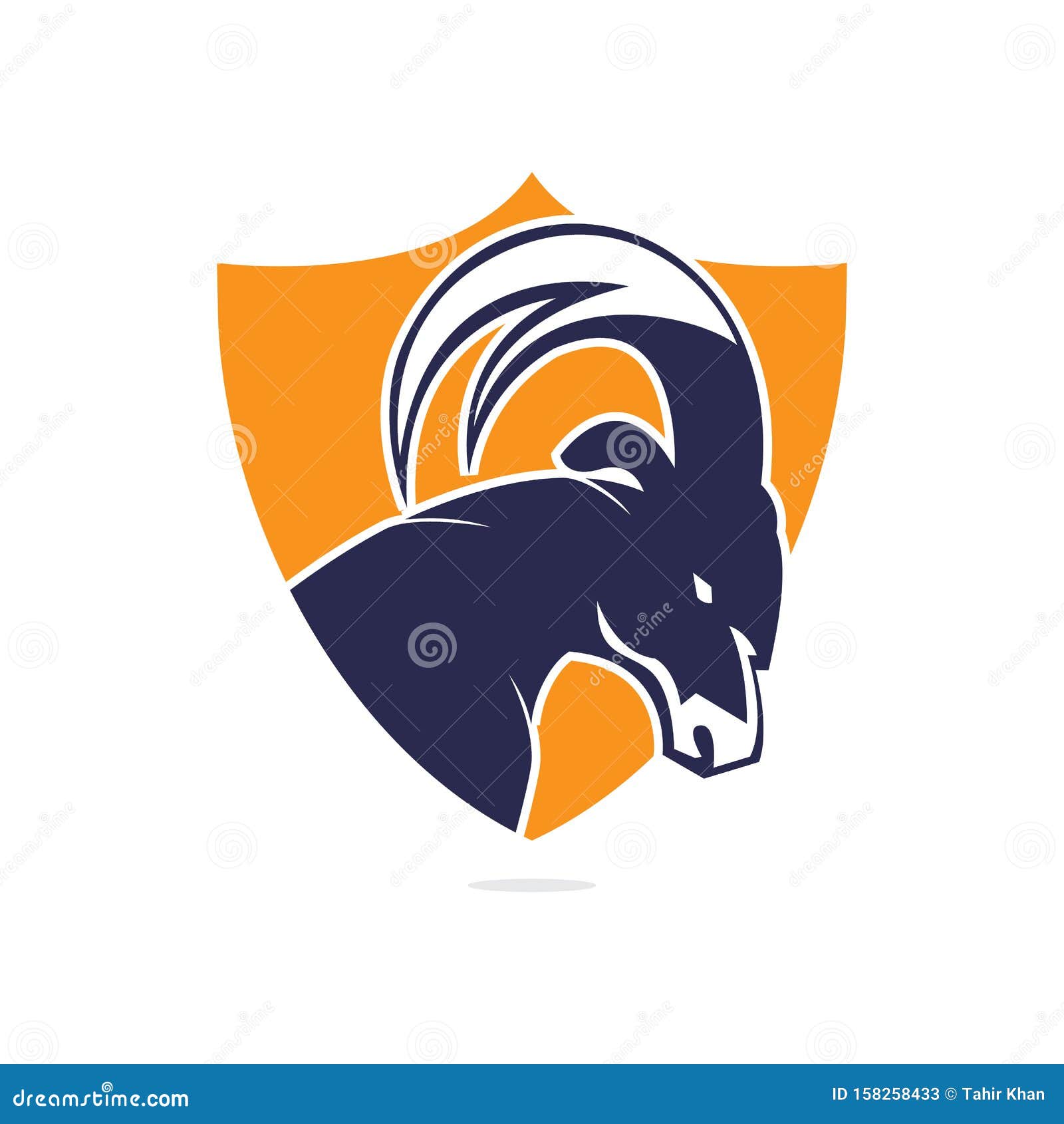 Goat Simple Logo Template Design. Stock Vector - Illustration of emblem ...