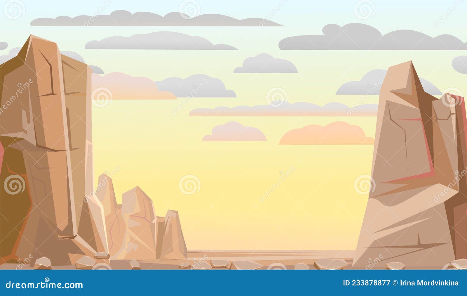 Mountain Gorge. Frame Composition. Stone Rocky Rocky Landscape With ...