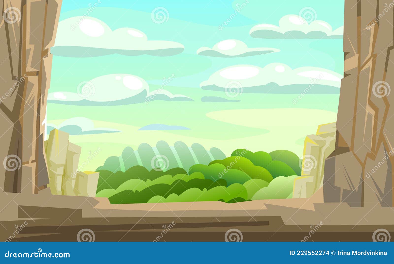 Mountain Gorge. Frame Composition. Stone Rocky Rocky Landscape With ...