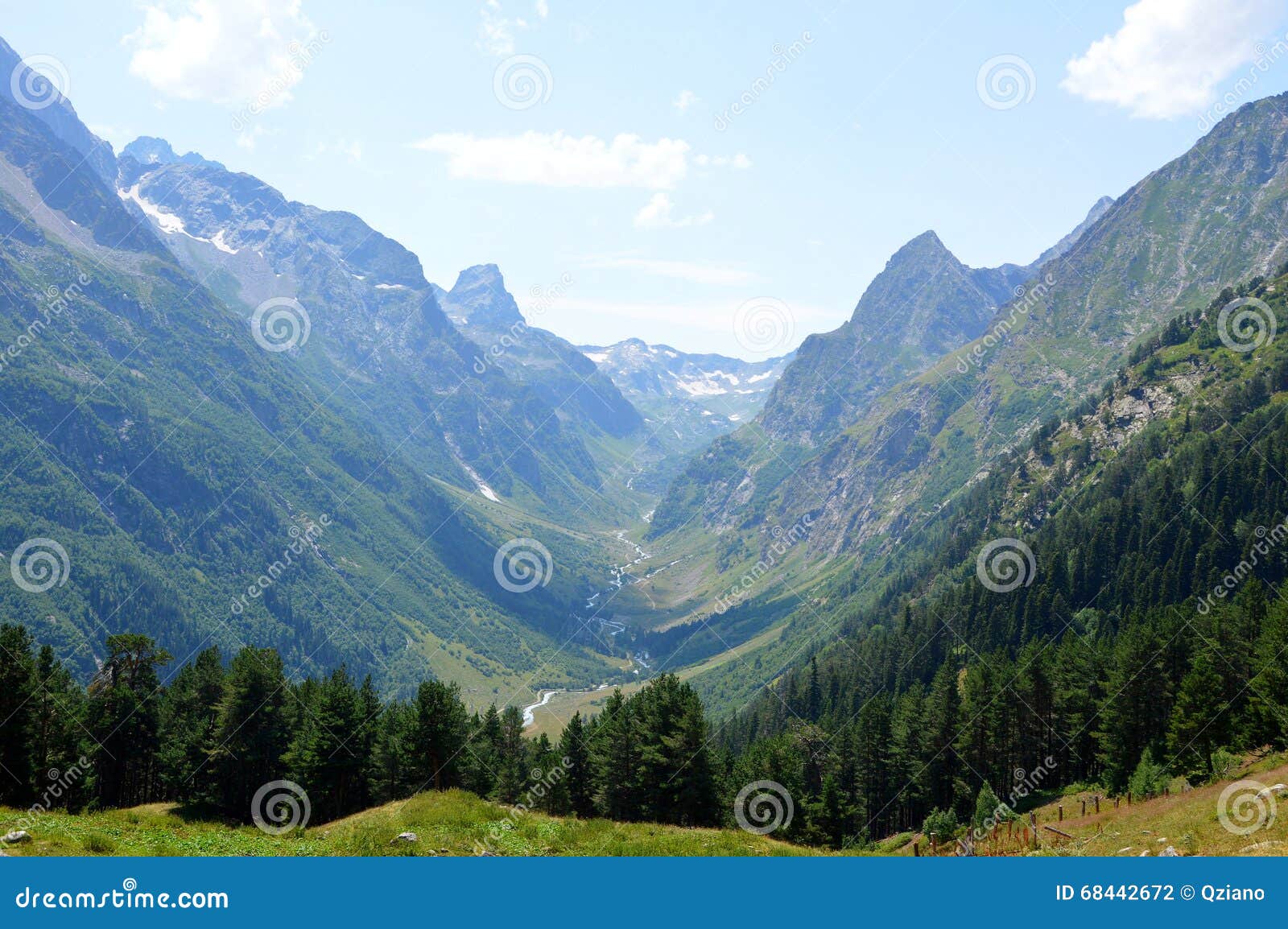 Mountain gorge, valley stock photo. Image of forest, georgia - 68442672