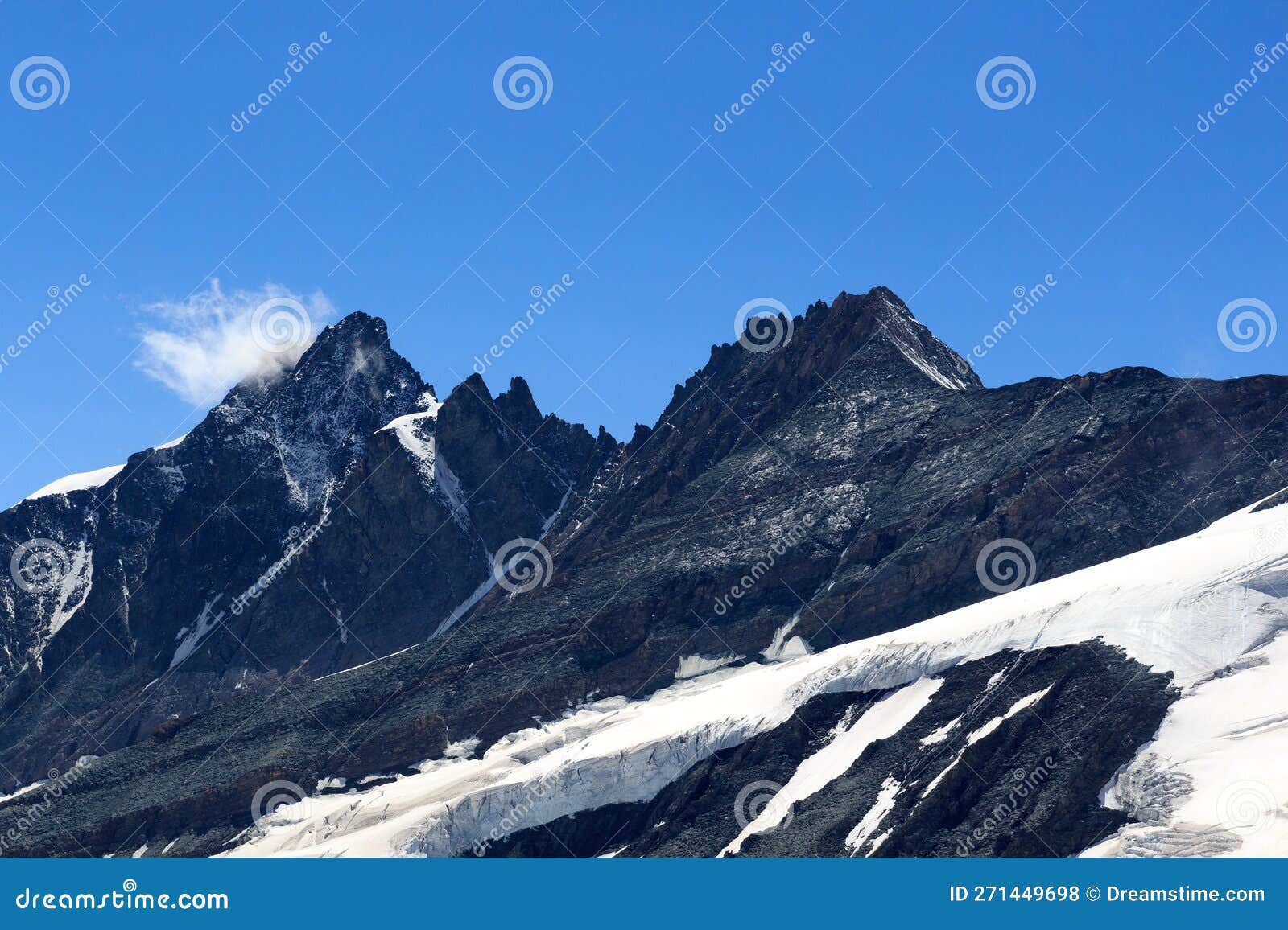 Mountain Grossglockner Panorama in Glockner Group, Austria Stock Photo ...