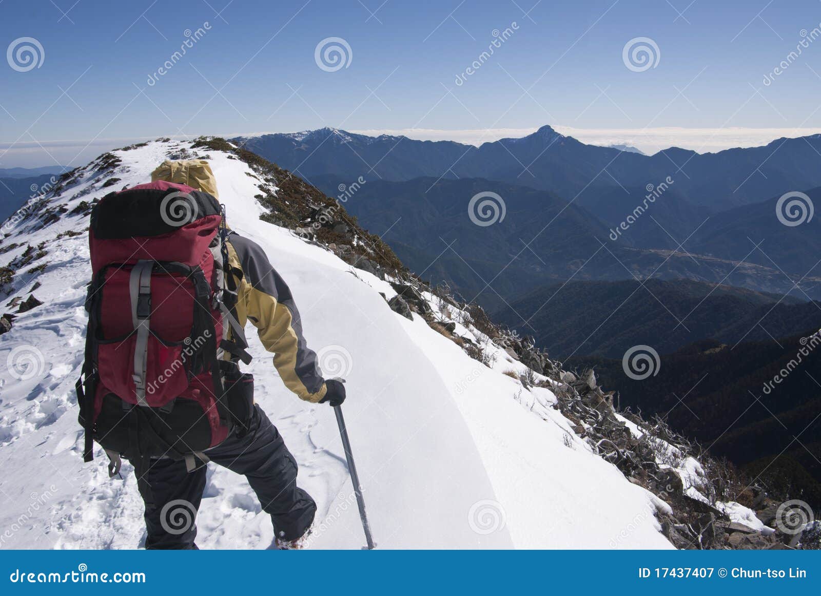 Mountain guide on snow stock image. Image of high, equipment - 17437407
