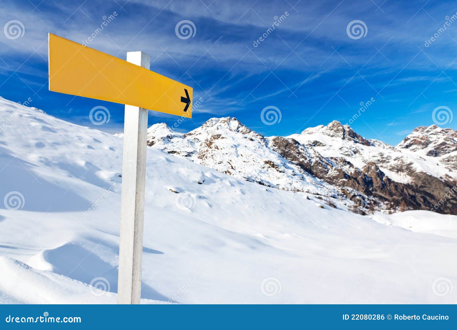 Mountain guidepost stock photo. Image of exploration - 22080286