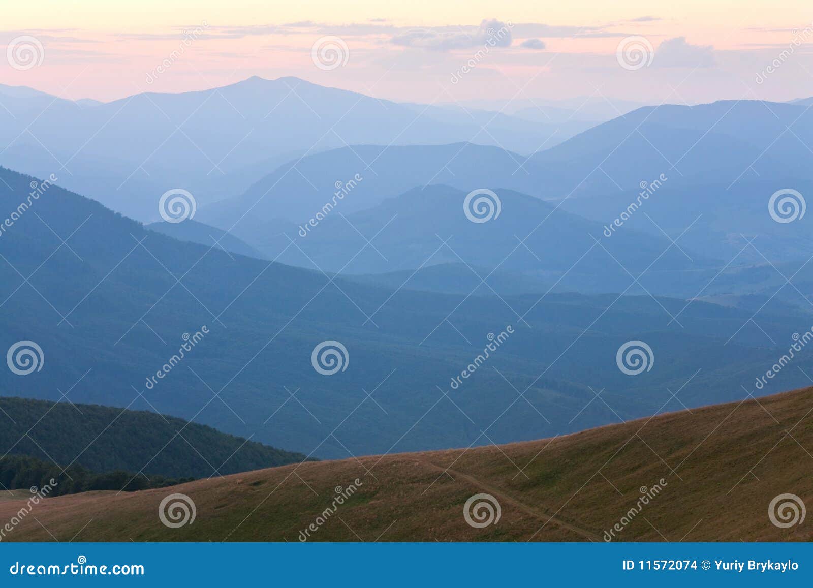 Mountain hazy daybreak stock photo. Image of range, idyll - 11572074