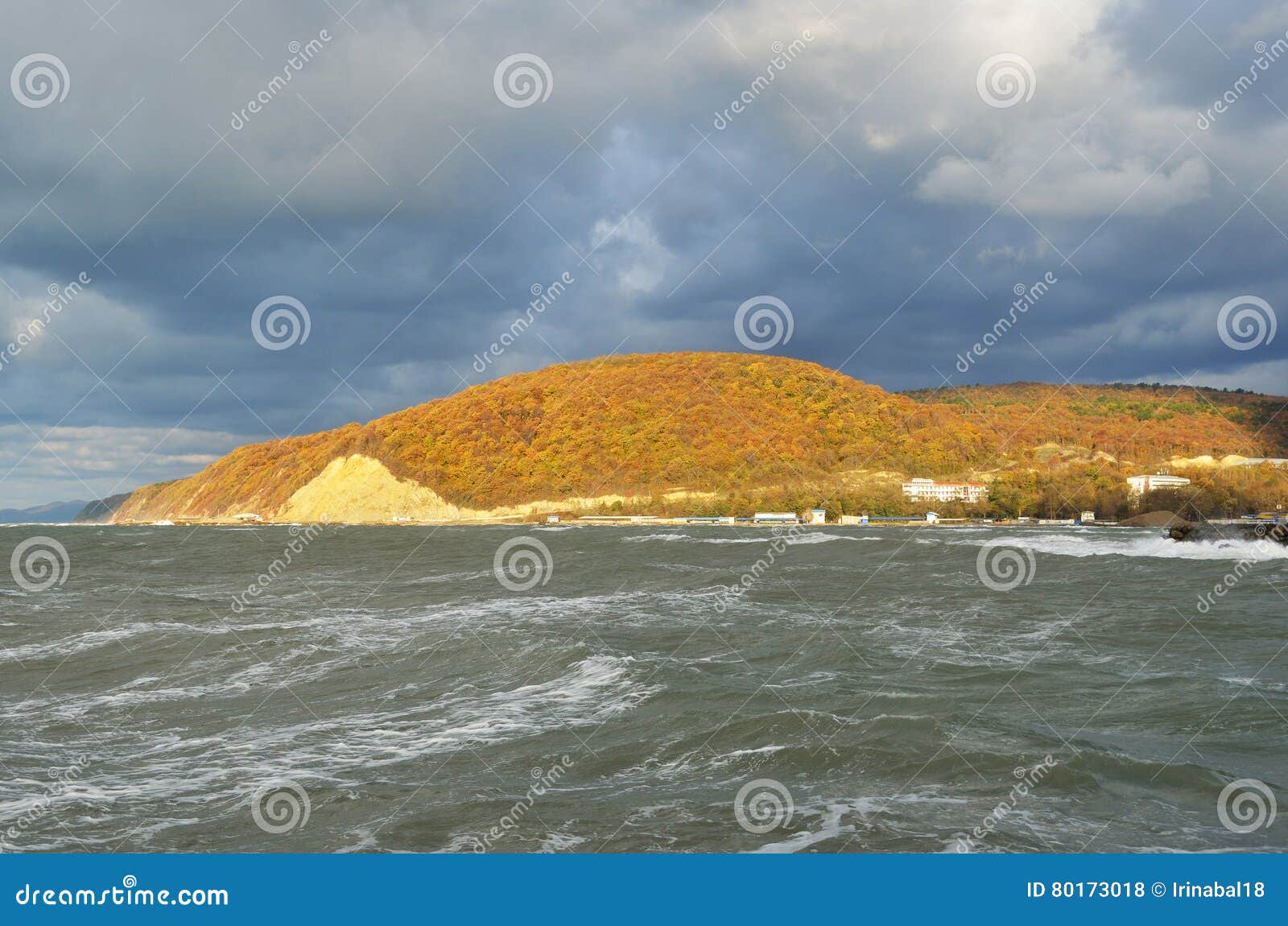 The Mountain `Hedgehog` in the Rays of the Rising Sun, Dzhubga Stock ...