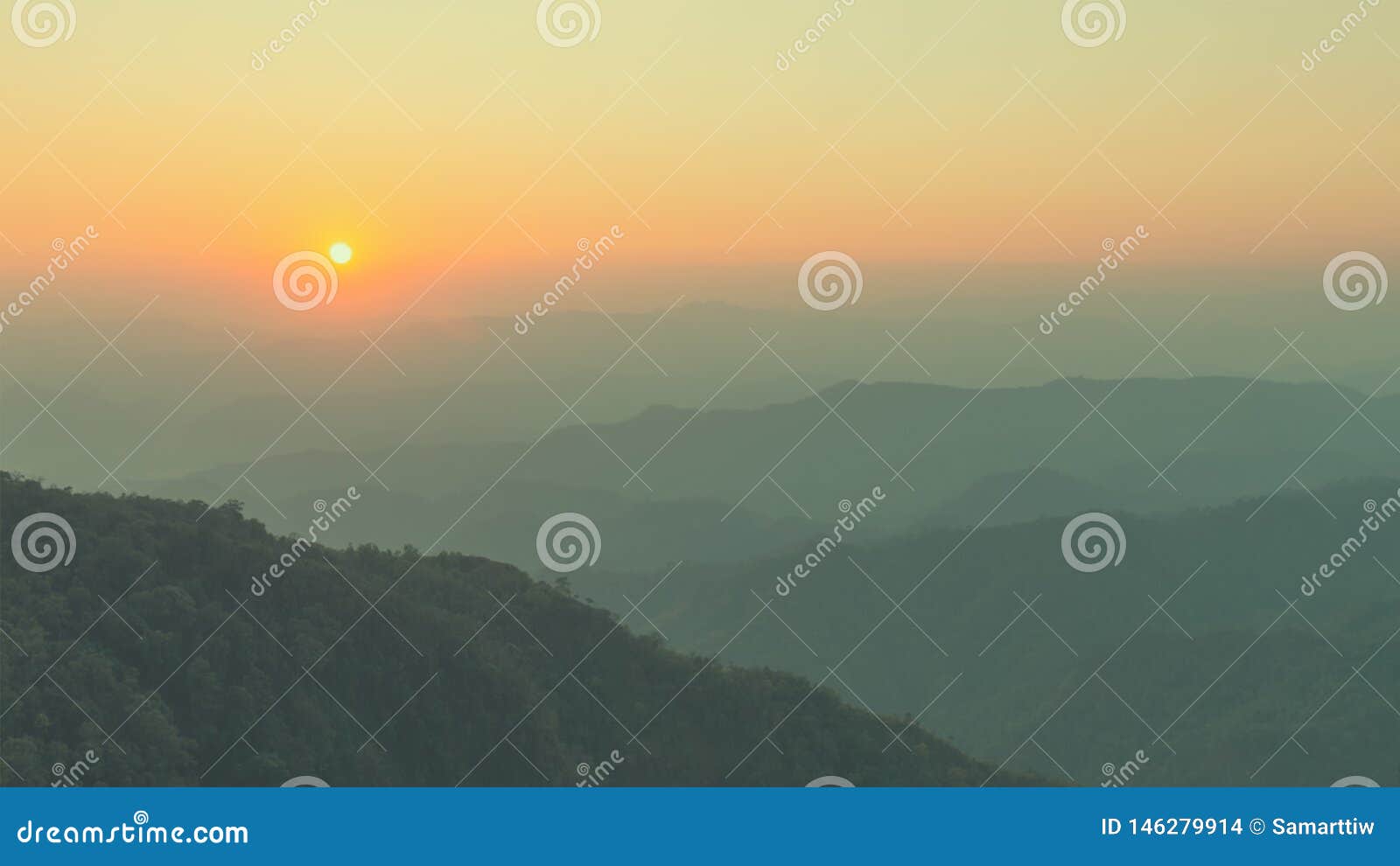 Mountain from the Highest Point of the Sunset View Stock Photo - Image ...