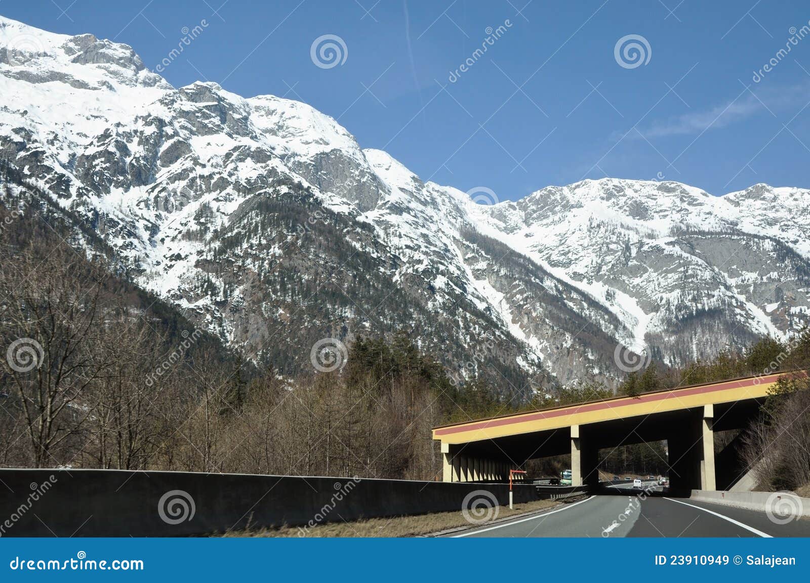Mountain Highway in the Austrian Alps Stock Image - Image of nature ...