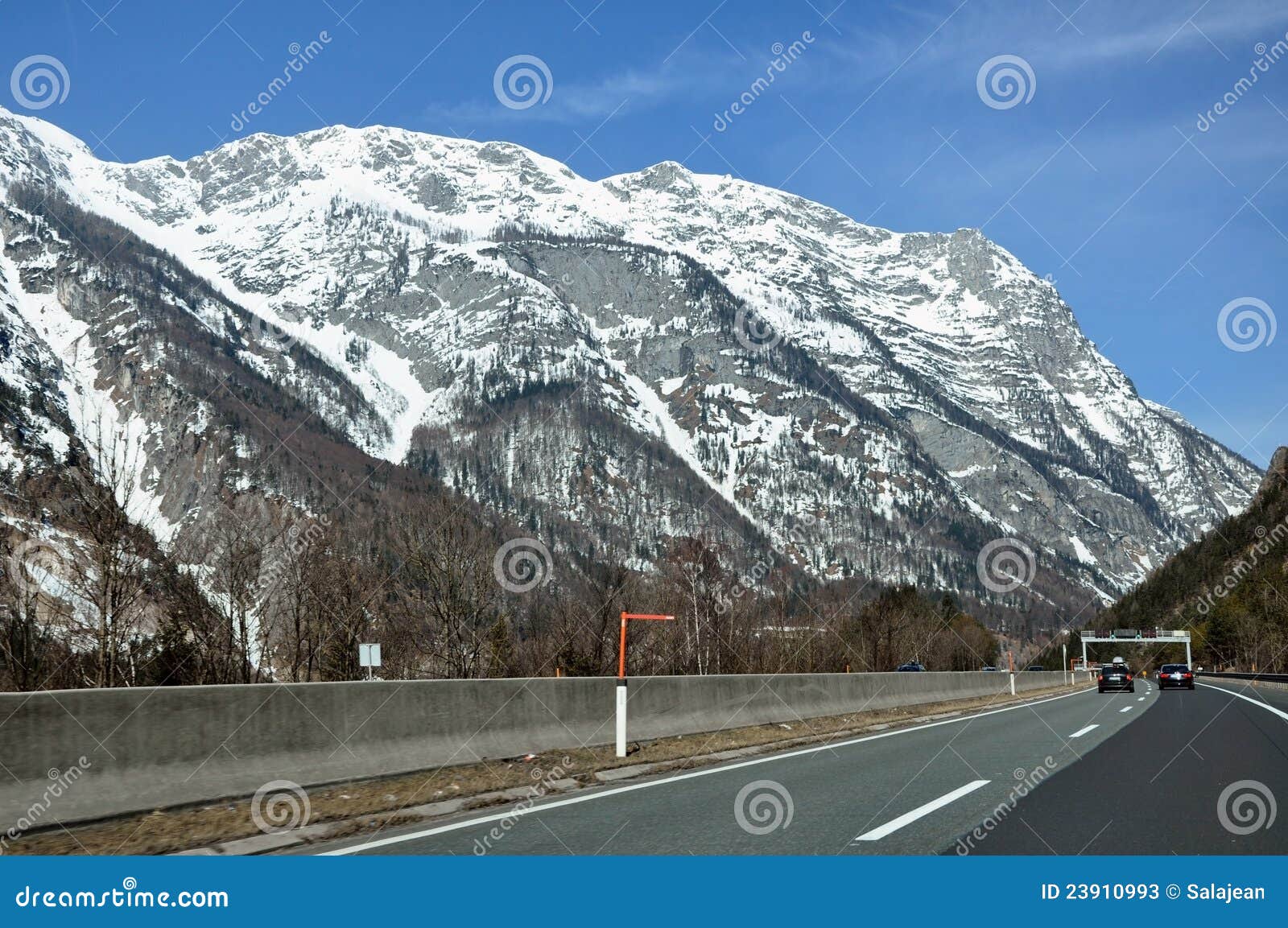 Mountain Highway in the Austrian Alps Stock Image - Image of ridge ...